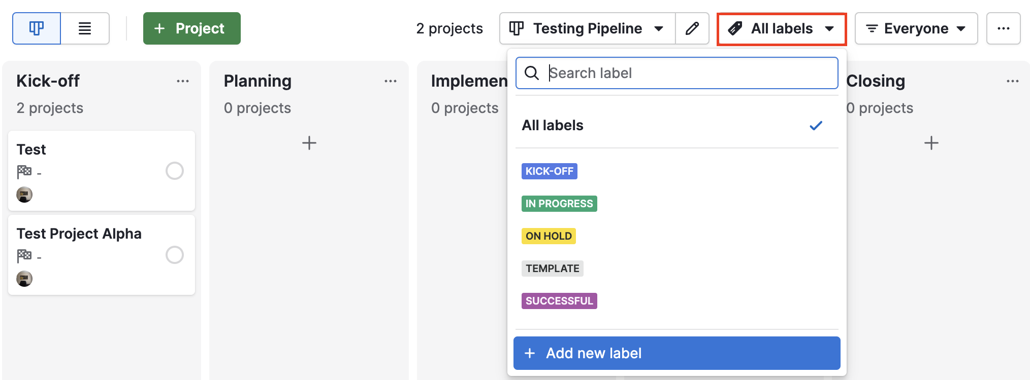 Projects by Pipedrive - Knowledge Base | Pipedrive